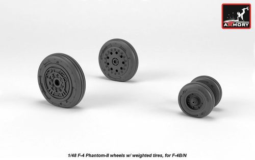 Armory Models Group AW48323 F-4 Phantom-II wheels w/ weighted tires, early