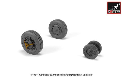 Armory Models Group AW48316 F-100D Super Sabre wheels w/ weighted tires