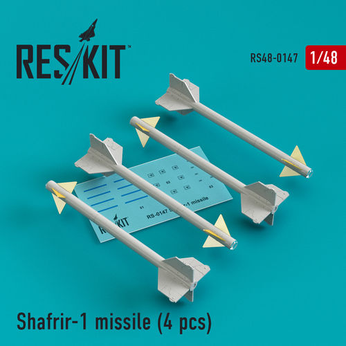 DISCONTINUED RES/KIT 48-0147 Shafrir-1 missile (4 pcs) (Mirage 3C, Mirage 3CJ, Vautour II)