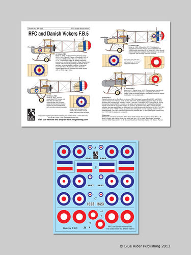 Blue Rider Publishing BR259 WW1 RFC/Danish Vickers FB5