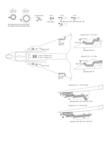 New Ware AM0537 MiG-23 MF/ML "Bedna" ADVANCED kabuki masks for Eduard