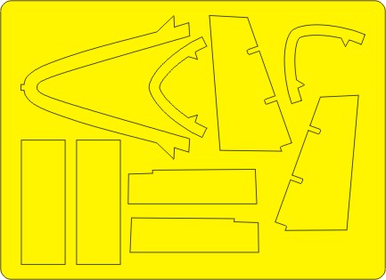 New Ware AM0516 Douglas A-4B/4P Skyhawk CAMOUFLAGE kabuki masks for Airfix