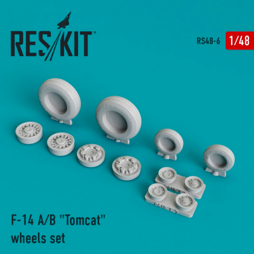 DISCONTINUED RES/KIT 48-0006 Grumman F-14 A/B "Tomcat" wheels set
