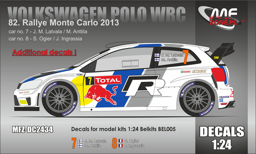 MF-Zone DC2434 Volkswagen Polo WRC Ogier, Latvala - Rallye Monte Carlo 2013