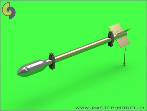 Master AM-24-011 British 3in Rocket RP-3 with 60LB SAP heads (8pcs) – for early Mk I rail – used on Typhoon, Mosquito, Beaufighter, Hurricane etc.