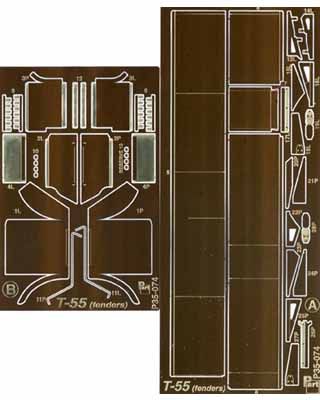 Part P35-074 T-55A fenders Tamiya