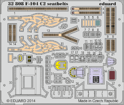 Eduard 32808 F-104 C2 seatbelts Italeri