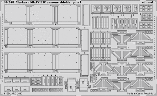 Eduard 36258 Merkava Mk.IV LIC armour shields ACADEMY