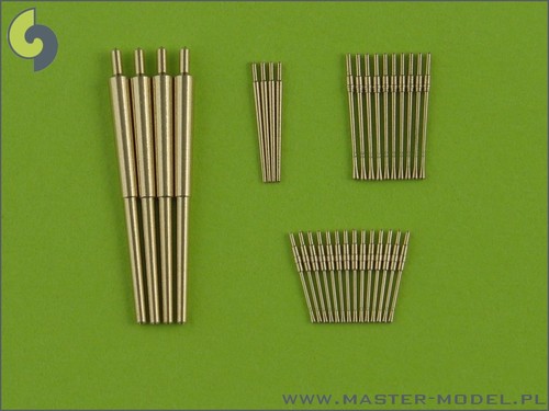 Master SM-350-061 German destroyer Z-39 (1945) - 150mm (4pcs), 37mm C/30 (4pcs), 37mm M42 (10pcs), 20mm (12pcs) barrels (fit to Dragon model)