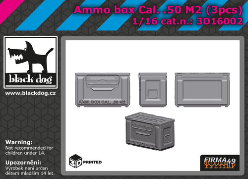 Black Dog 3D16002 Ammo Box cal.50 M2 (3 pcs)