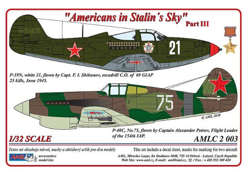AML C2003 Curtiss P-40 C and Bell P-39 N - Americans In Stalins Skys Part 3 (for Special Hobby and Trumpeter kits)