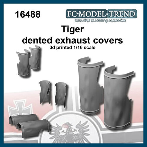 FC ModelTrend 16488 Tiger Dented Exhaust Covers