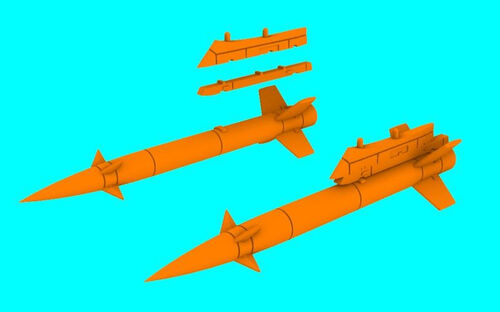 LF Models 3D7215 MP-1000 Pescador Anti-Ship Missile Incl. Launch Pod (2pcs)