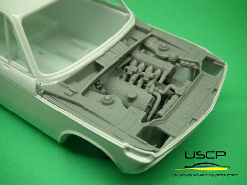 Ukrainian Scale Cars Production (USCP) 24T025 BMW 2002ti (Carburetor) Engine Bay Super Detail Set (TransKIT)