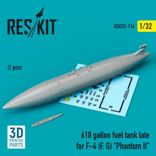 RES/KIT U32-0116 610 Gallon Fuel Tank Late For F-4 (F, G) "Phantom II"
