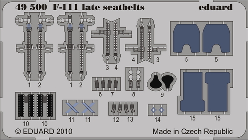Eduard 49500 F-111 late seatbelts HOBBY BOSS