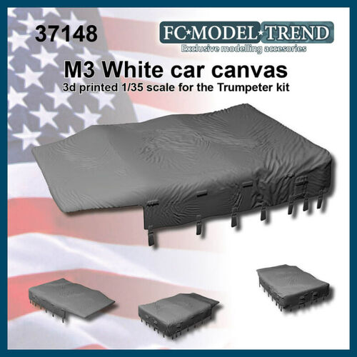 FC ModelTrend 37148 M3 White Car Canvas (For Trumpeter)
