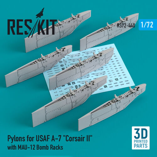 RES/KIT 72-0440 Pylons For USAF A-7 "Corsair II" With MAU-12 Bomb Racks