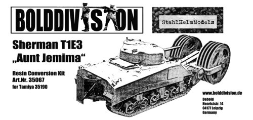 Bold Division 35067 Sherman T1E3 "Aunt Jemima" - Resin Conversion Kit (For Tamiya 35190)