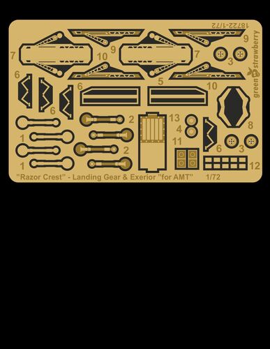 Green Strawberry 18722 Razor Crest - Landing Gear And Exterior (AMT)