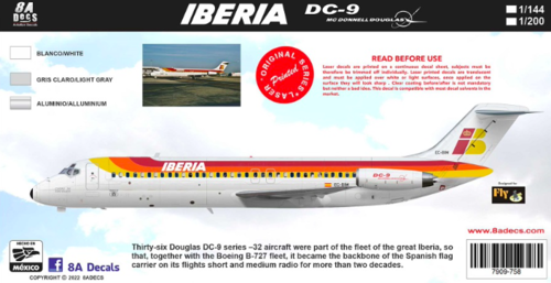 8aDecs 7909-758-144 Iberia DC-9