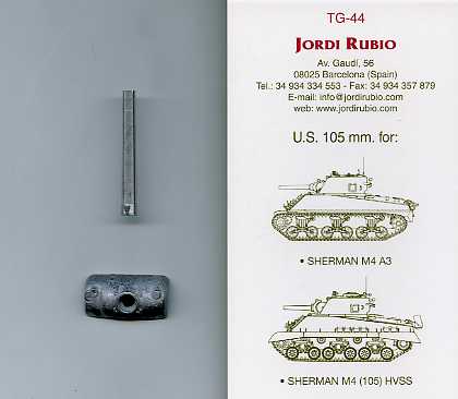 Jordi Rubio TG44 105mm US Sherman with mantlet