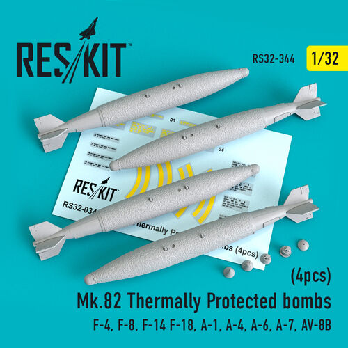 DISCONTINUED RES/KIT 32-0344-OLD Mk.82 thermally protected bombs (4 pcs)(F-4, F-8, F-14 F-18, A-1, A-4, A-6, A-7, AV-8B)