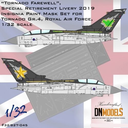 DN Models 32-827-045 Tornado Farewell GR.4 Special Retirement Livery 2019 Insignia Paint Mask Set