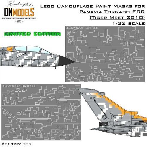 DN Models 32-827-009 Paint Masks For Tiger Meet 2010 Panavia Tornado ECR Lego Bomber