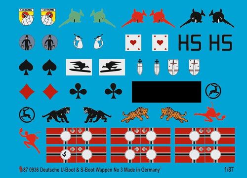 Peddinghaus-Decals 0936 Submarine And S-Boat Heraldic, Unit Markings And Flags No. 3