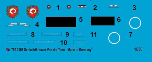 Peddinghaus-Decals 3168 SMS Battle Cruiser Von Der Tann