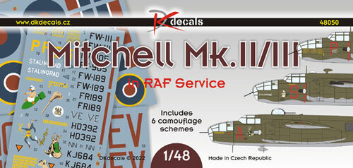 DKdecals 48050 Mitchell Mk.II/III in RAF Service