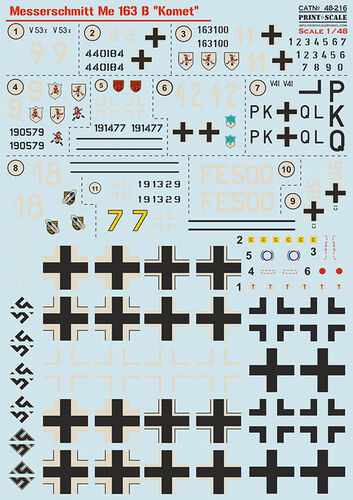 Print Scale 48-216 Messerschmitt ME-163B Komet