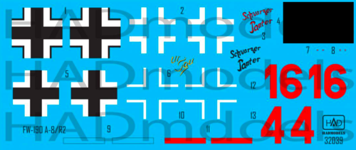 HAD Models 32039 FW 190 A-8 / R2 RED 4 "ur Sau",RED 16 "SCHWARZER PANTER"