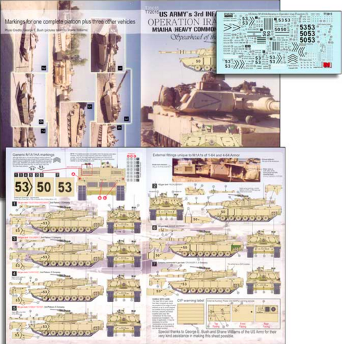 Echelon Fine Details T72015 US ARMY 1-64 Armor, HQ and C Co M1A1HAs in "OIF"