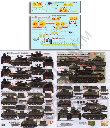 Echelon Fine Details D356263 3/ 5 CAV M551s & M113s in Vietnam