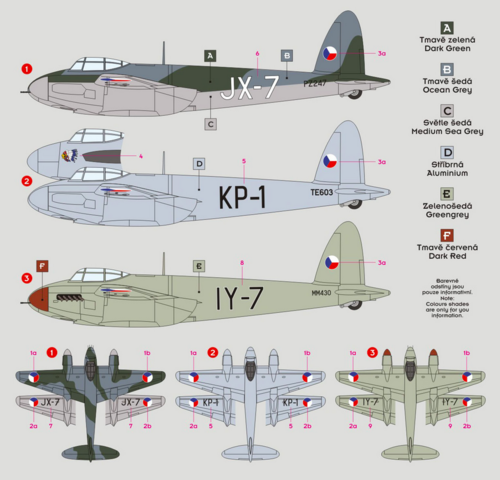 DKdecals 32011 B-36 Mosquito CZ pilots
