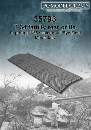 FC ModelTrend 35793 T34 and family engine cover grille, for RFM model kits