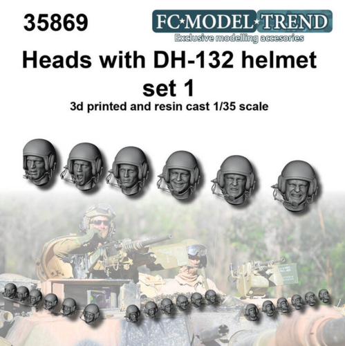 FC ModelTrend 35869 DH.132 helmet heads set 1
