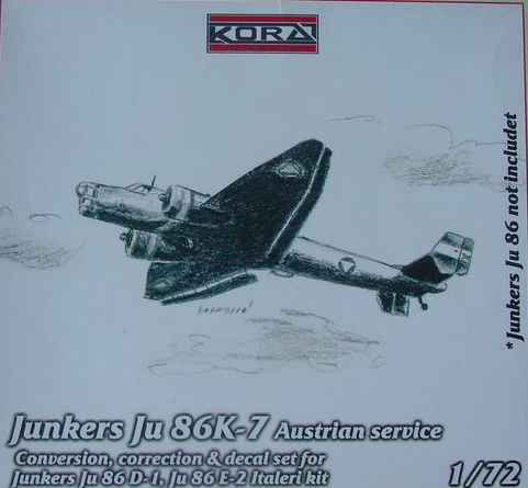 Kora Models C7238 Junkers Ju 86K-7 Austria