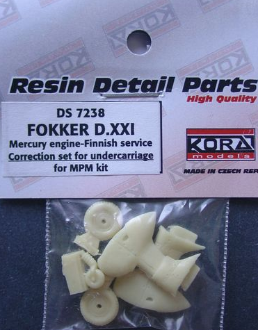 Kora Models DS7238 Fokker D.XXI Mercury Corr.set undercar.