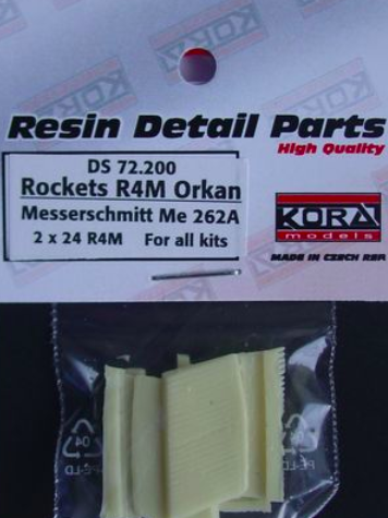 Kora Models DS72200 R4M Orkan with racks for Me-262A 2x 24 rockets