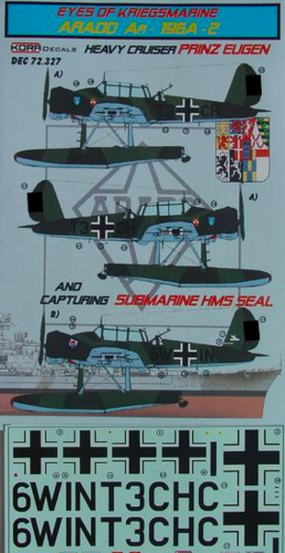 Kora Models Dec72327 Arado Ar-196A-2 Kriegsmarine VI Prinz Eugen and HMS Seal