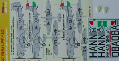 Kora Models Dec7283 Klemm Kl 25 d VII Hungaria part I
