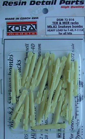 Kora Models DSM72016 Mk.82 Snakeye with racks - heavy load for F 4D a F 111A