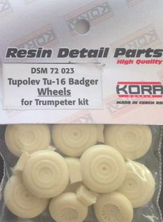 Kora Models DSM72023 Tupolev Tu-16 Badger wheels