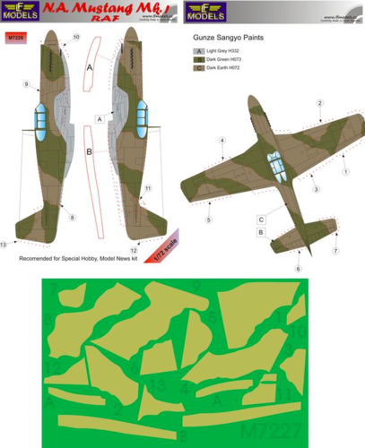 LF Models M7229 N.A. Mustang Mk.I RAF