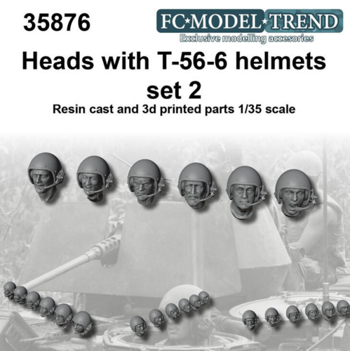FC ModelTrend 35876 Heads with T-56-6 helmet set 2