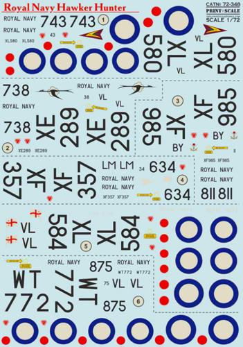 Print Scale 72-348 Roya Navy Hawker Hunter