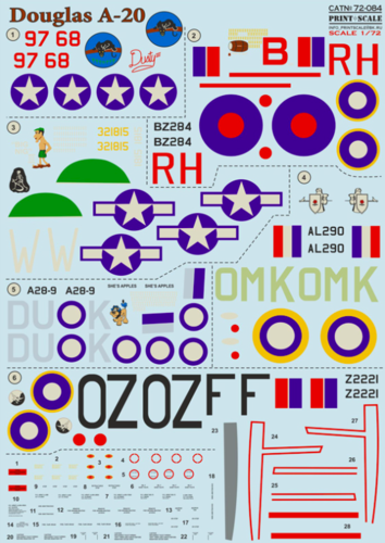 Print Scale 72-084 Douglas A-20 Havock
